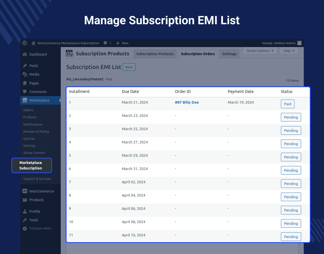 WooCommerce Multi Vendor Subscription by Webkul | CodeCanyon